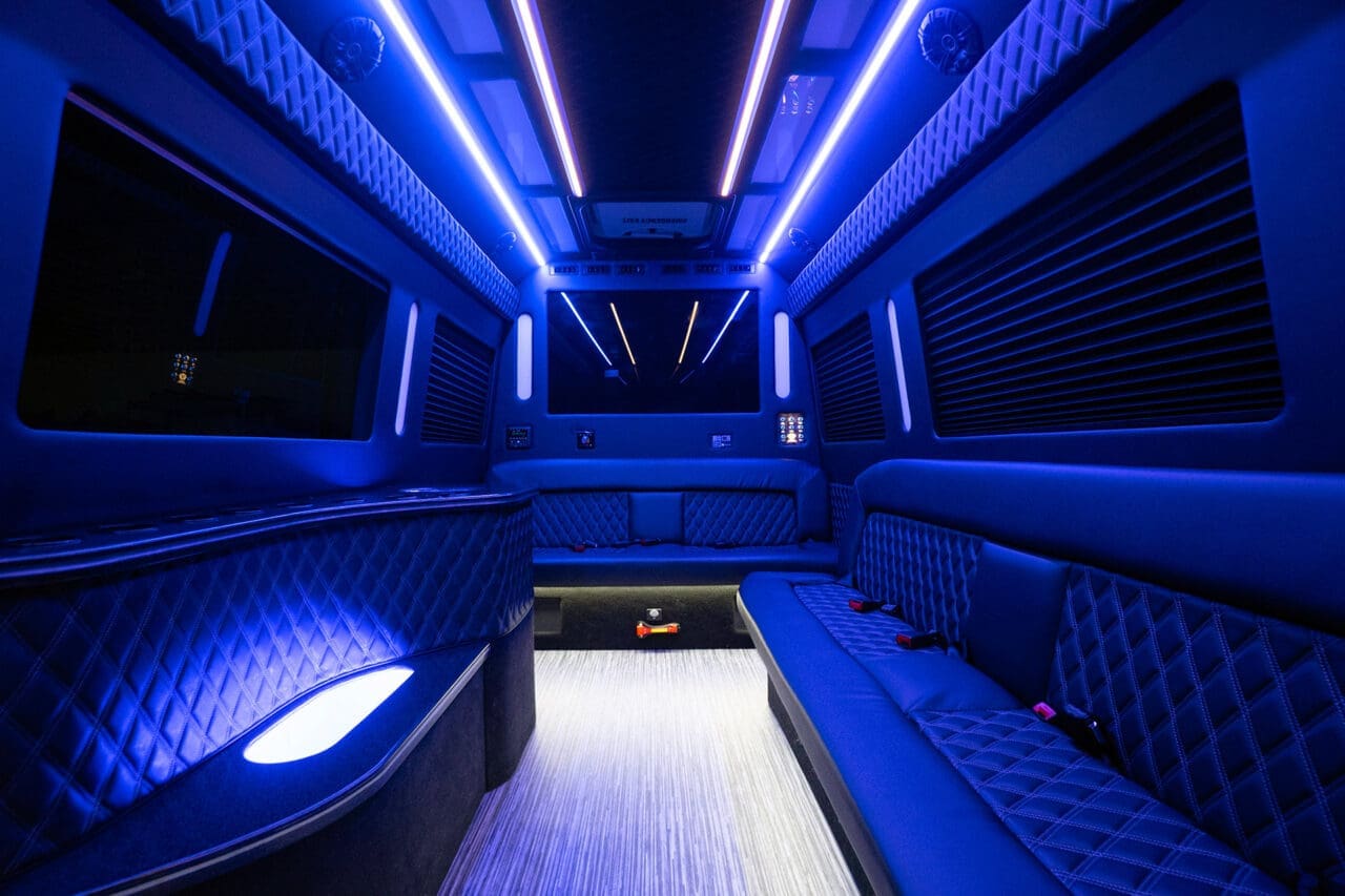 Elite Limousine Fleet | Mercedes Sprinter Limo 12 Passenger